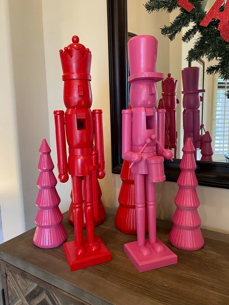 24 Bubblegum Pink Hand Painted Nutcracker - Etsy