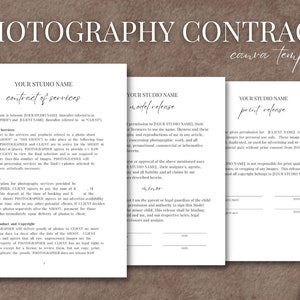 Photography Contract Templates, Model Release Template, Contract ...