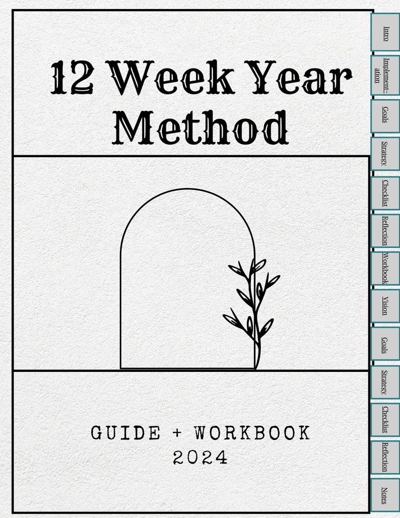 12 Week Year Guide + Workbook | Digital Planner, Notion Template ...