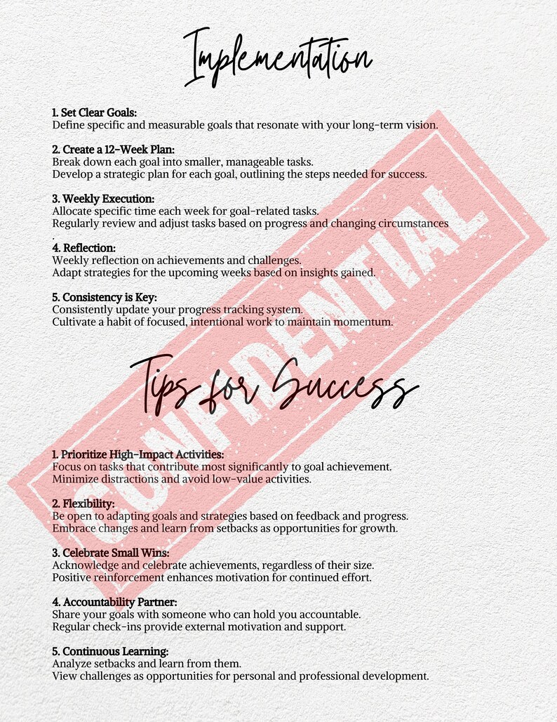 12 Week Year Guide + Workbook | Digital Planner, Notion Template ...