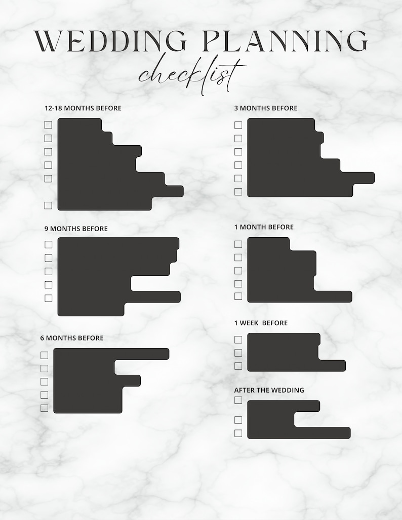 Wedding Planning Checklist Printable, Easy Digital Wedding Checklist ...