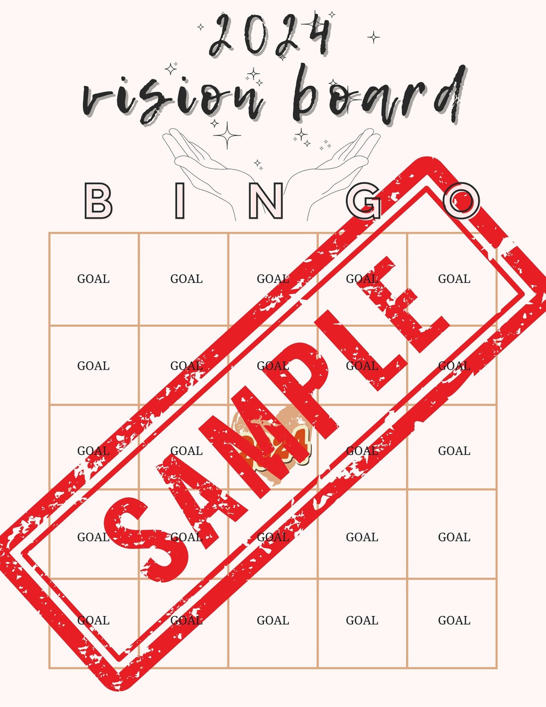 2024 Vision Board BINGO Card | Manifestation, Goal Setting, Bingo Card ...