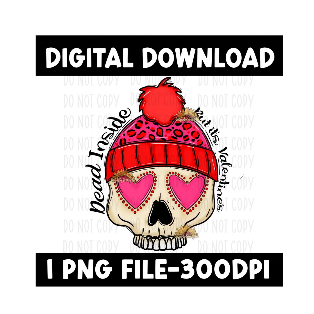 Valentines Day Skellie | Dead Inside | Beanie Skellie | Digital ...
