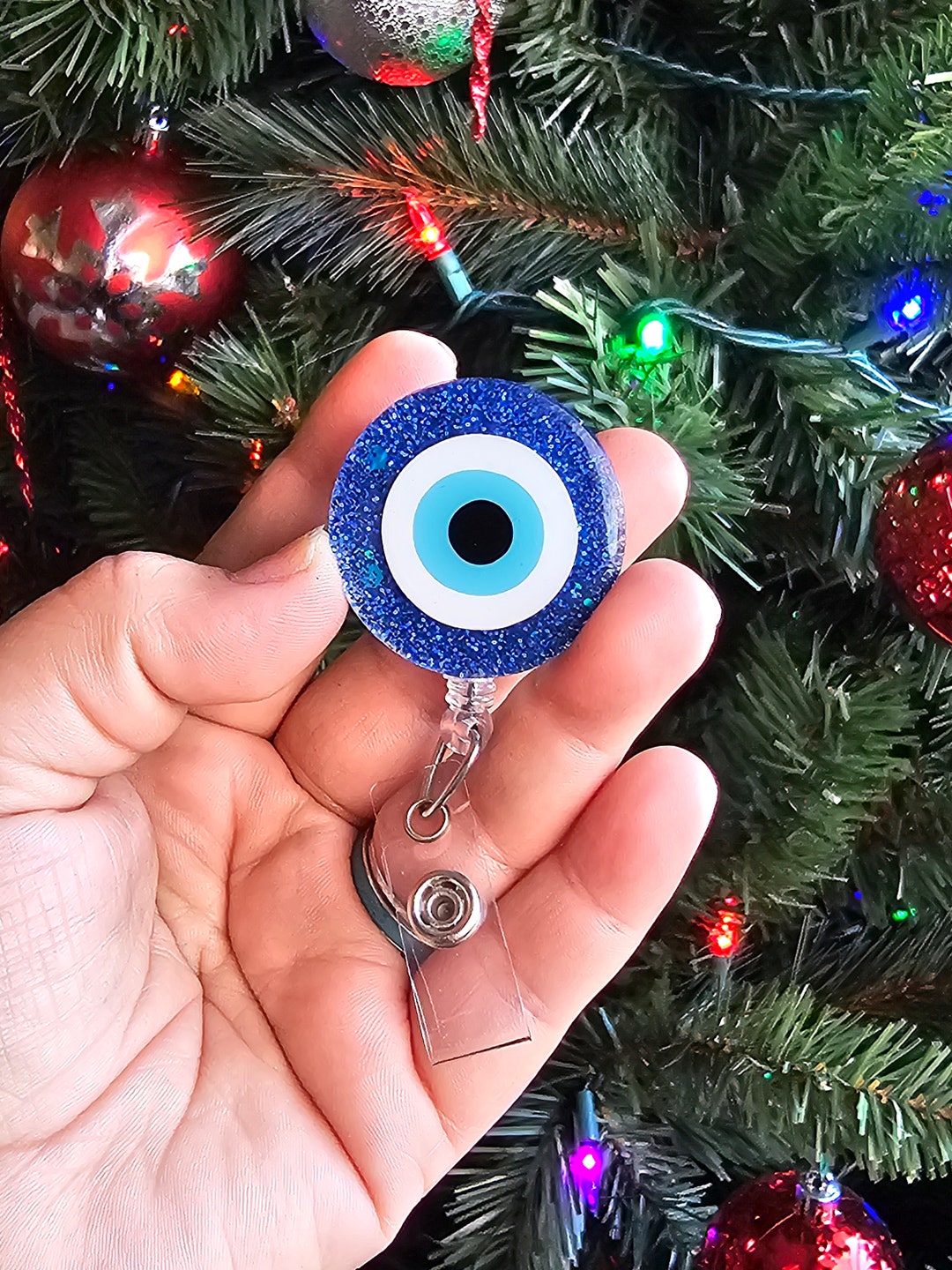 Evil Eye Badge Reel ID Holder Badge Holder Ready to Ship Teacher Reel ...