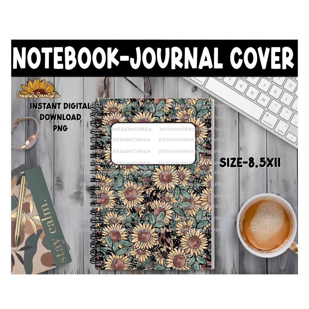 Sunflowers Notebook Cover | Journal Cover | Digital Download ...