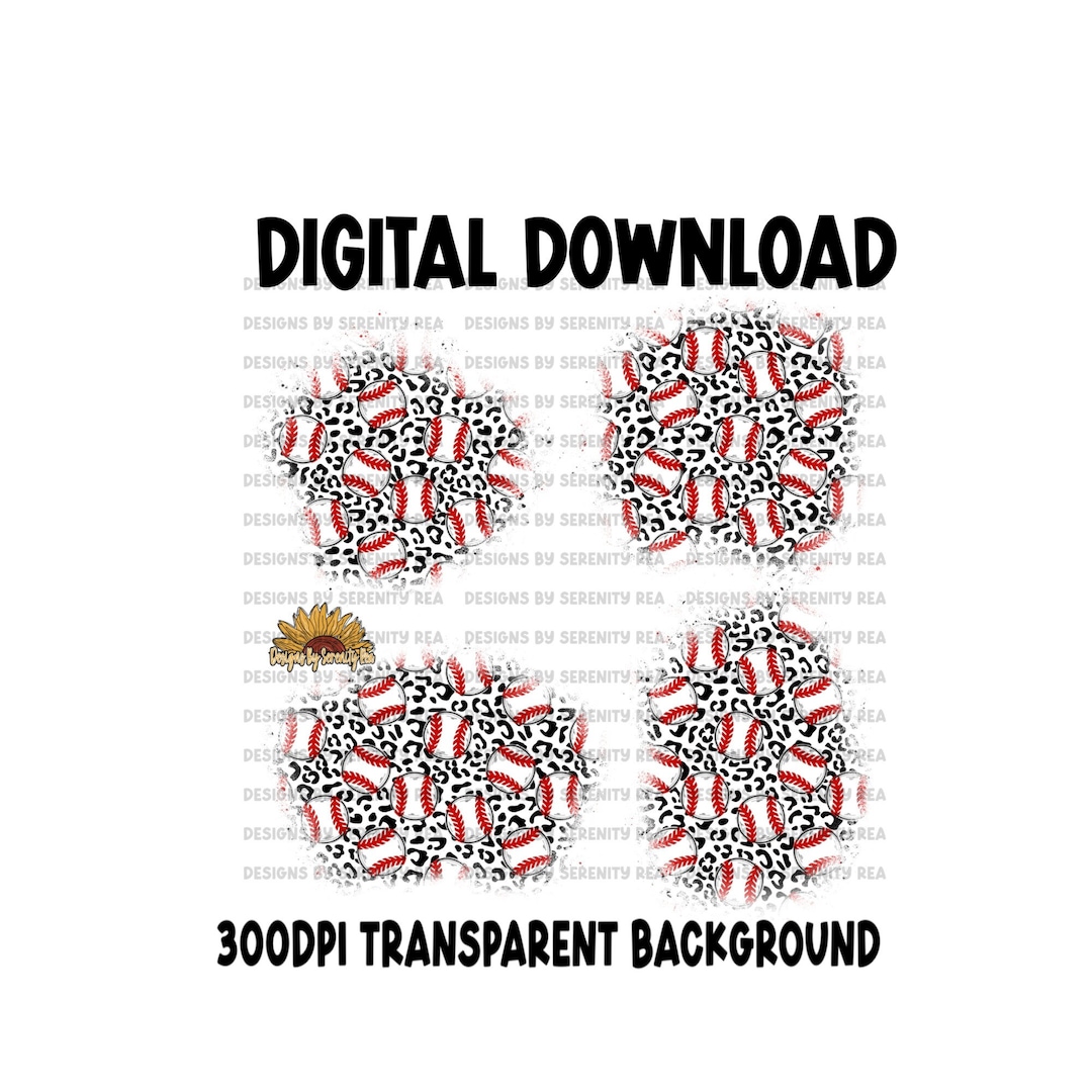 Baseballs Bleach Splatter Background | PNG | Patches | Sublimation ...