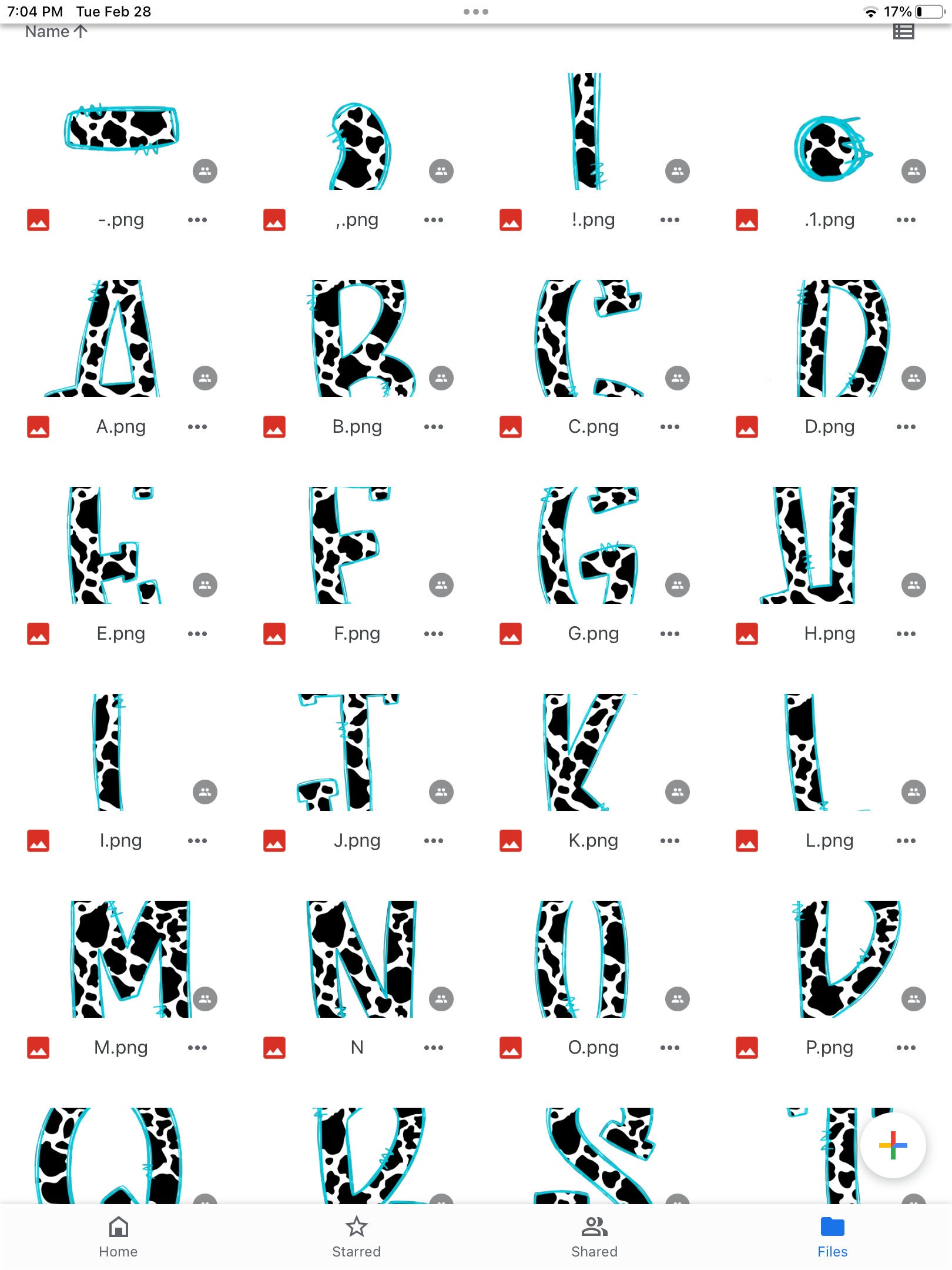 Teal Cow Print Alphabet Set | Doodle Letters | Clipart | PNG - Etsy