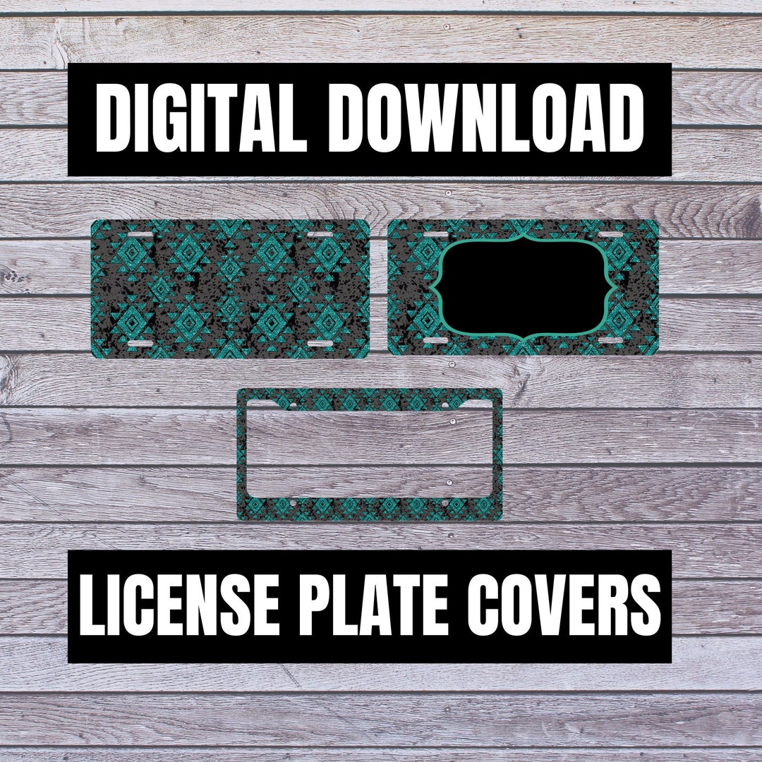 License Plate Frame Set | Sublimation Designs | Bundle PNG | License ...