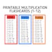 Printable Multiplication Flashcards (1-12) | Multiplication Bookmarks ...