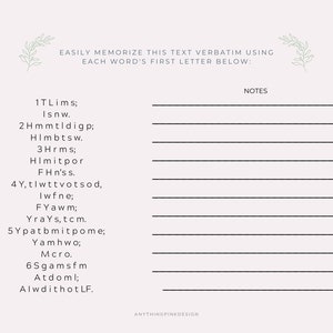 Memorize Scripture Verbatim Flashcards - Etsy