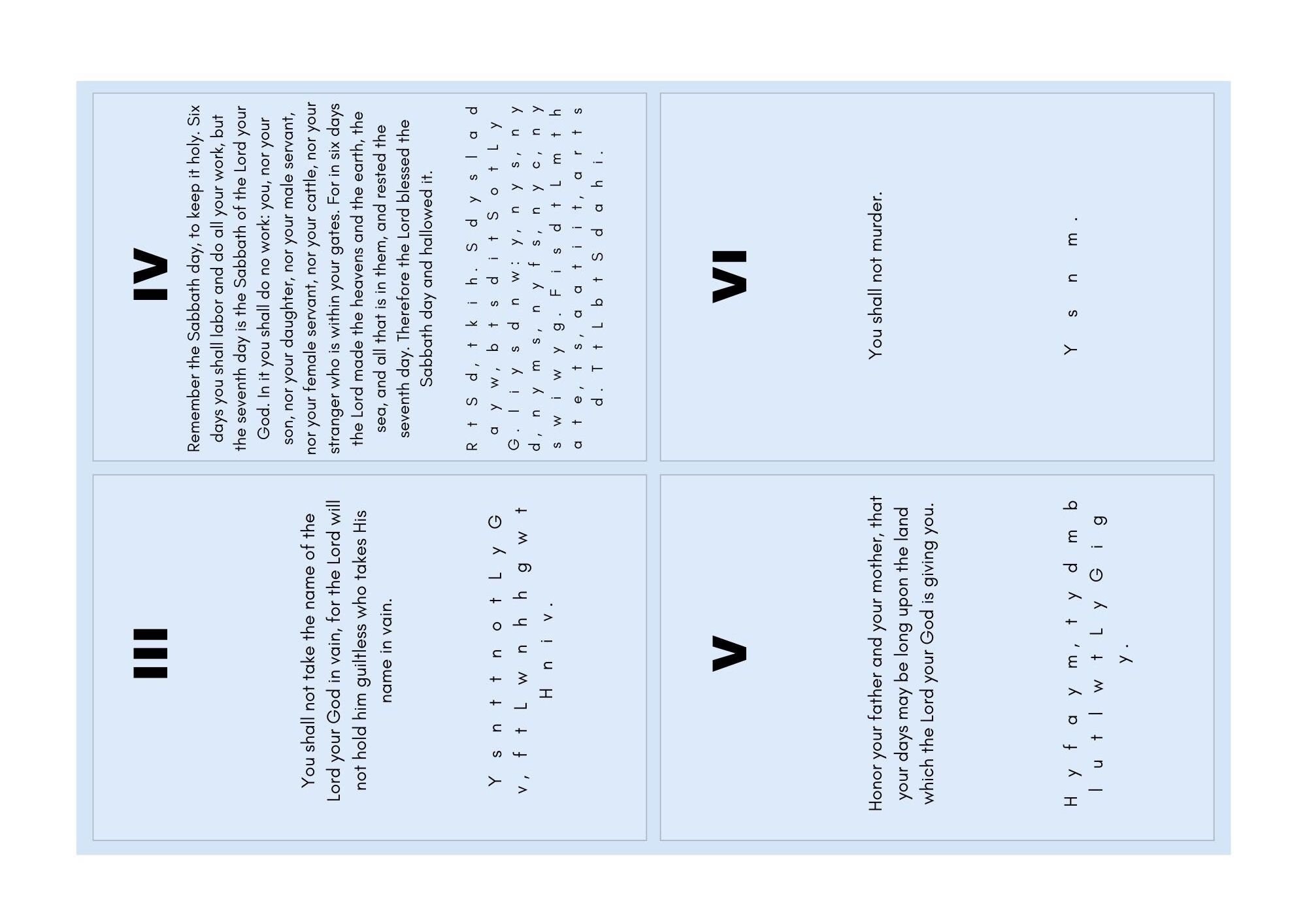 The 10 Commandments Memorization Flashcards - Etsy