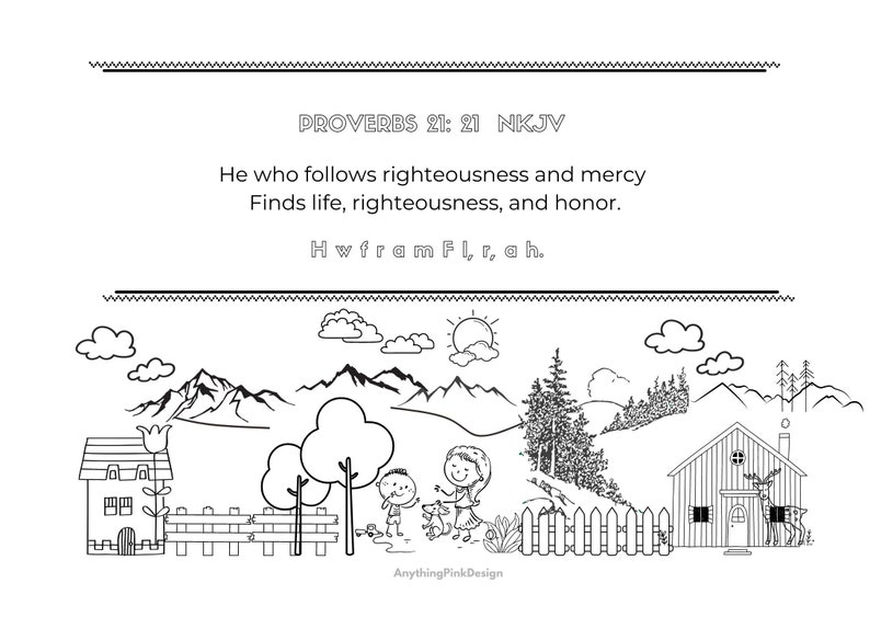 Children's Colouring Bible Verses With Speed Memorization - Etsy
