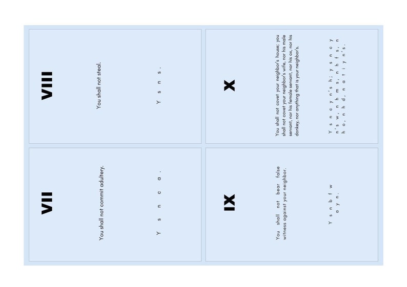 The 10 Commandments Memorization Flashcards - Etsy