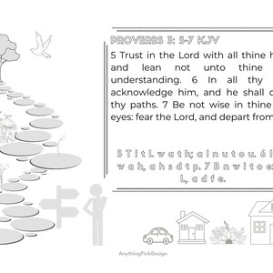 Children's Colouring Bible Verses With Speed Memorization - Etsy