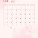 2023 Year at a Glance Pink Calendar - Etsy