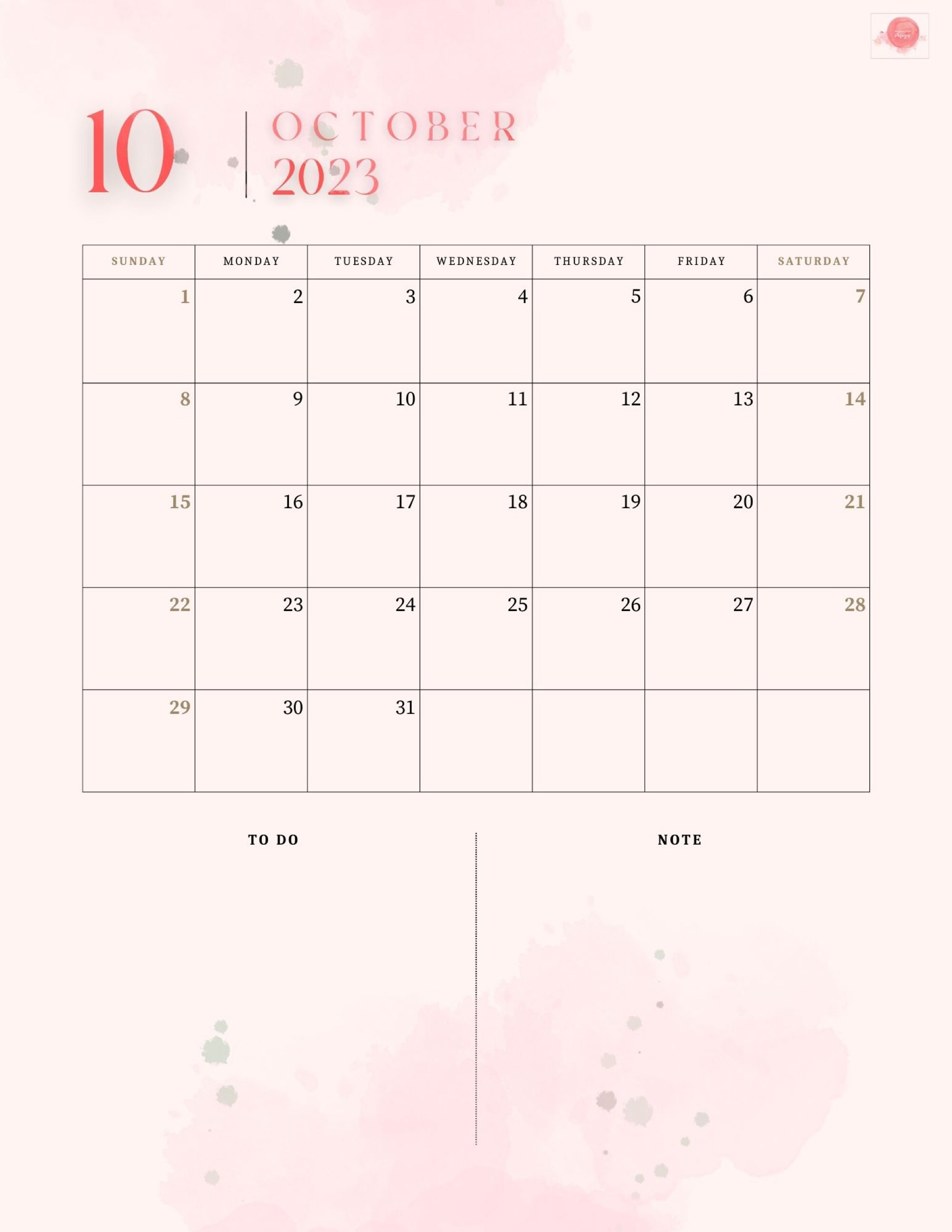 2023 Year at a Glance Pink Calendar - Etsy