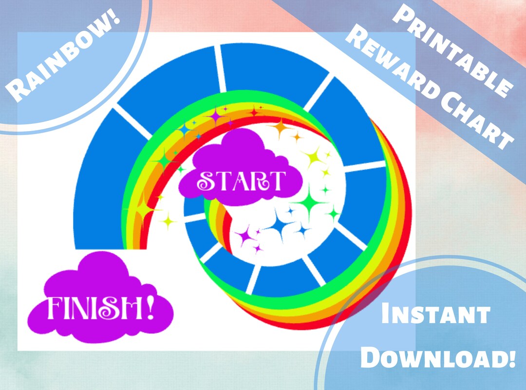 Rainbow Star Chart | Rainbow Printable Reward Chart for Toddlers | PDF ...