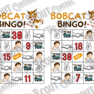 Bobcat Bingo! Printable Set of 12 - Etsy