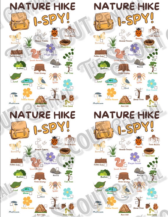 Nature Hike Games! 2 Printable Games - Etsy
