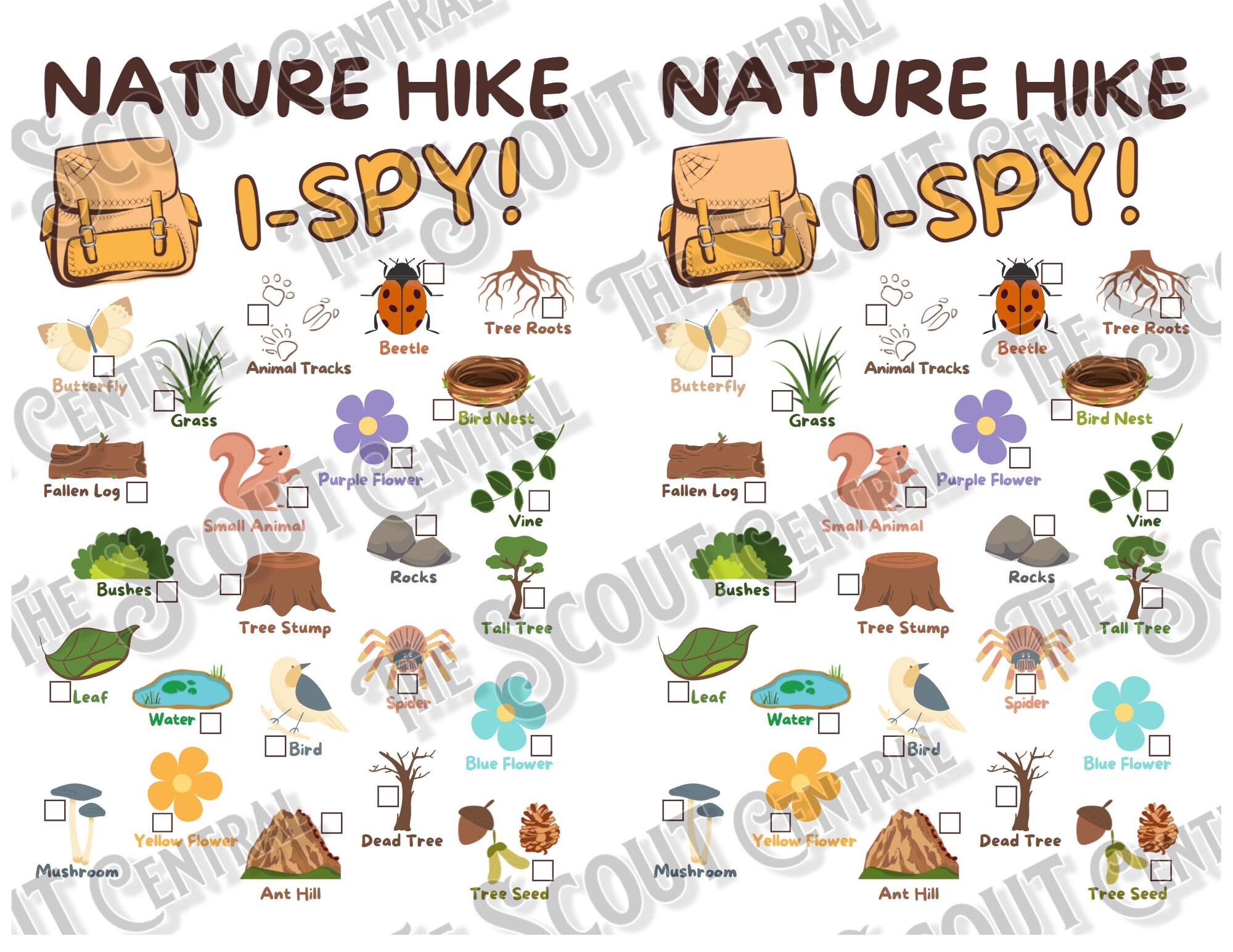 Nature Hike Games! 2 Printable Games - Etsy