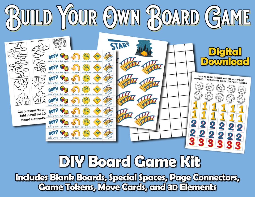 Make Your Own Board Game Kit! Printable Game - Etsy