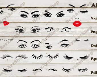 Lashes Svg. Eyelashes Svg Eyebrows Svg Brows Svg Makeup - Etsy