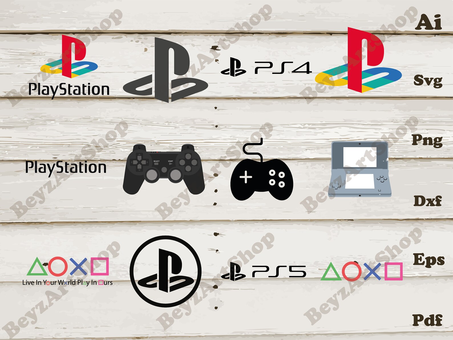 Playstation Svg Bundle Console Controller Svg PS5 Svg PS4 - Etsy UK