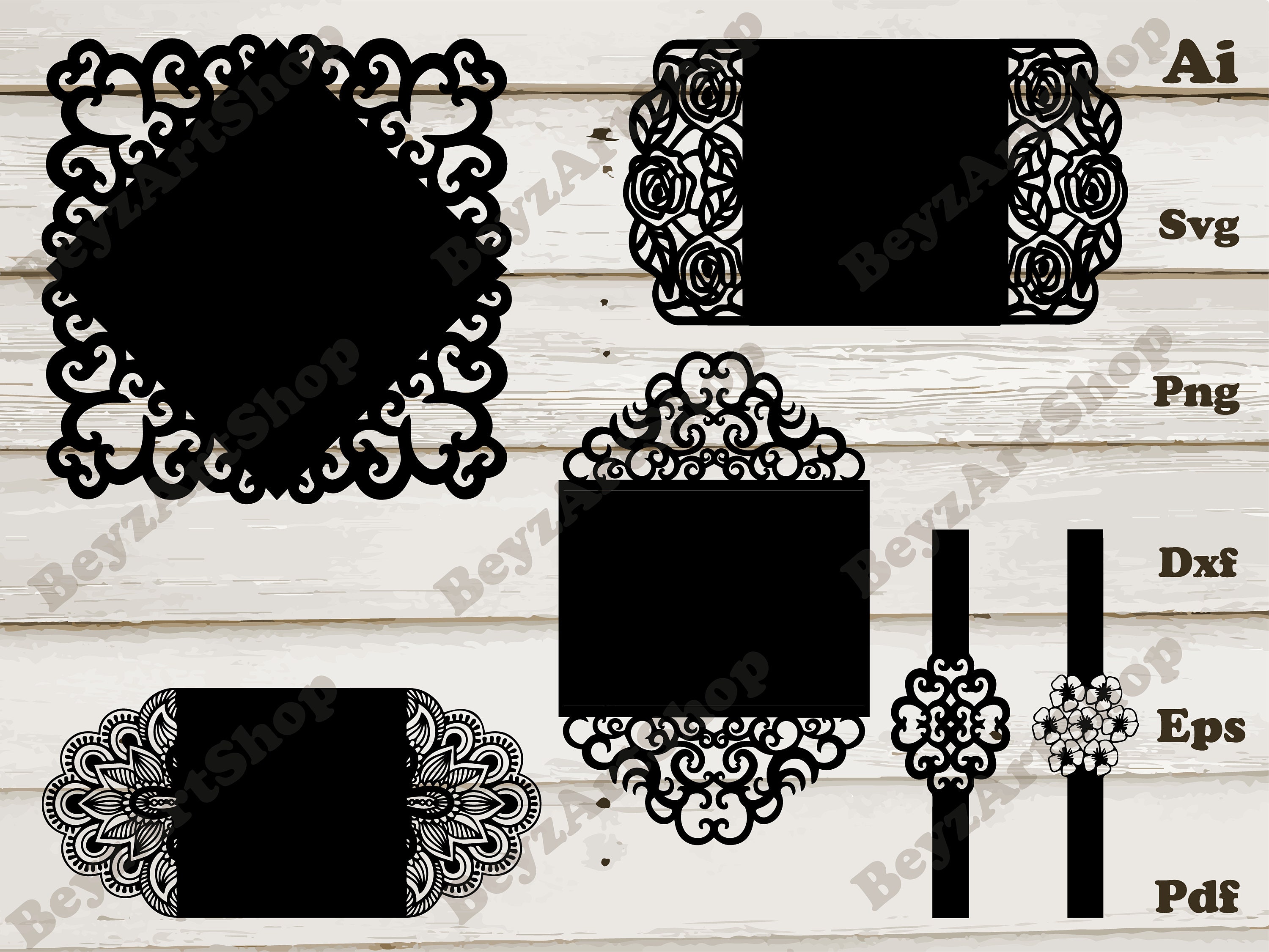 Invitación Svg, plantilla de invitación, plantilla de titular de ...