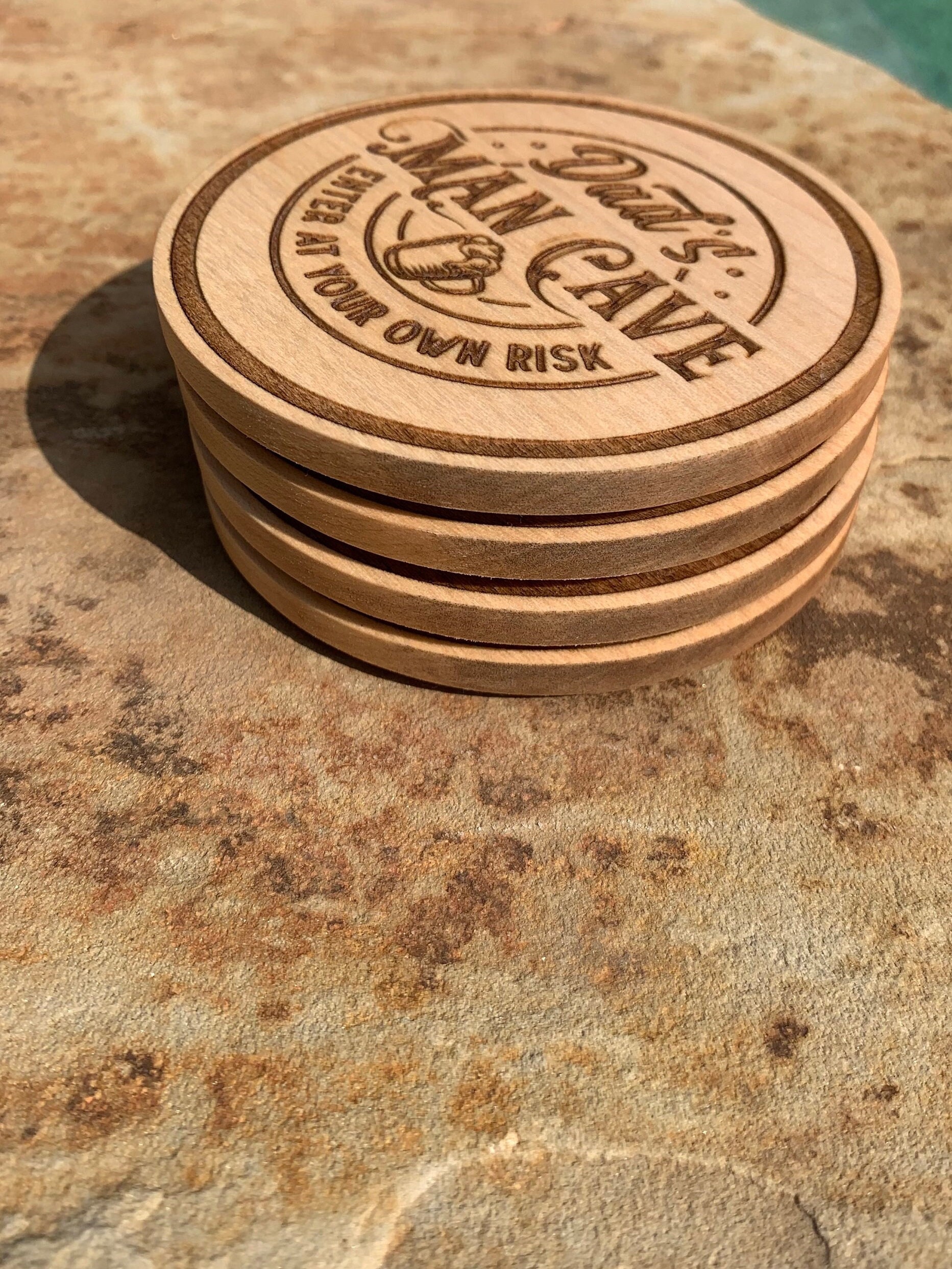 Dad Round Coasters - Etsy