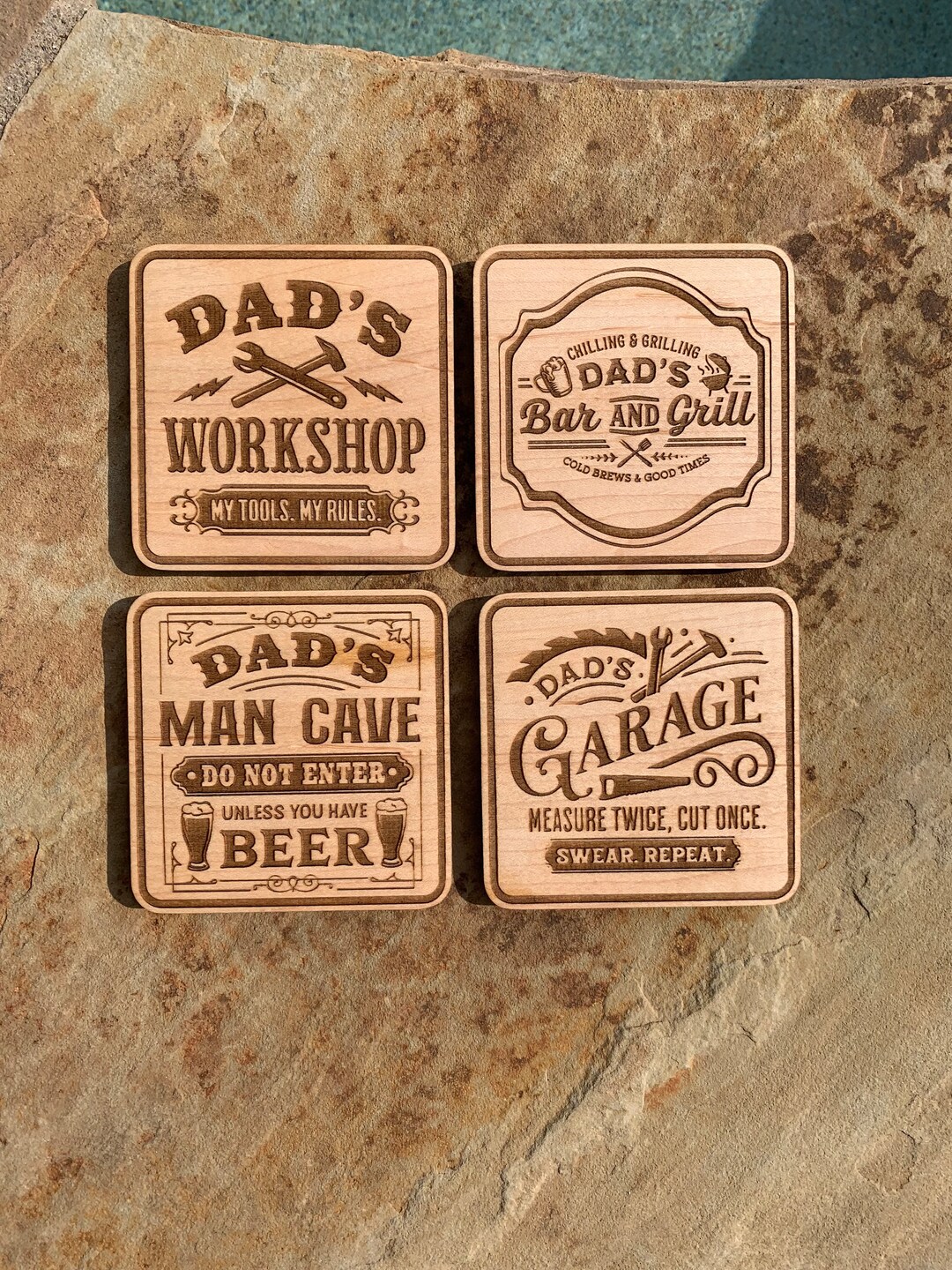Dad Coasters - Etsy