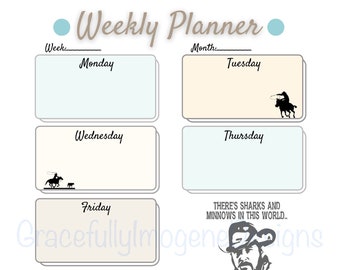 Printable Weekly Planner Printable PDF Download Time - Etsy Ireland