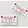 Food Allergy Alert Card, Digital Download, Printable, Food Allergy ...