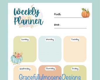 November Weekly Planner, Printable Planner, Digital Planner, Instant ...