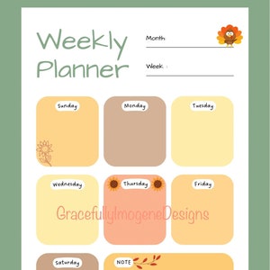 November Planner, Digital Planner, Instant Download, Printable Planner ...