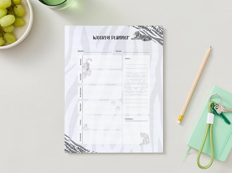 Goodnotes, Weekly Planner, Digital, Printable, Png File, Instant ...