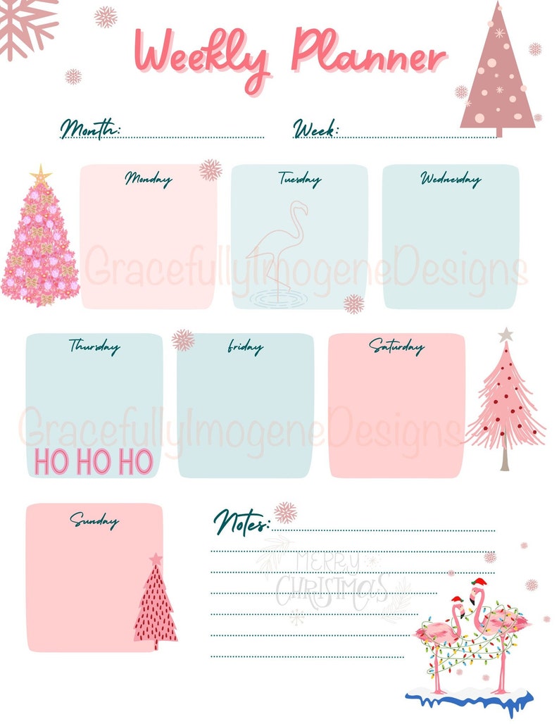 December Weekly Planner, Holiday Planner, Instant Download, Goodnotes ...