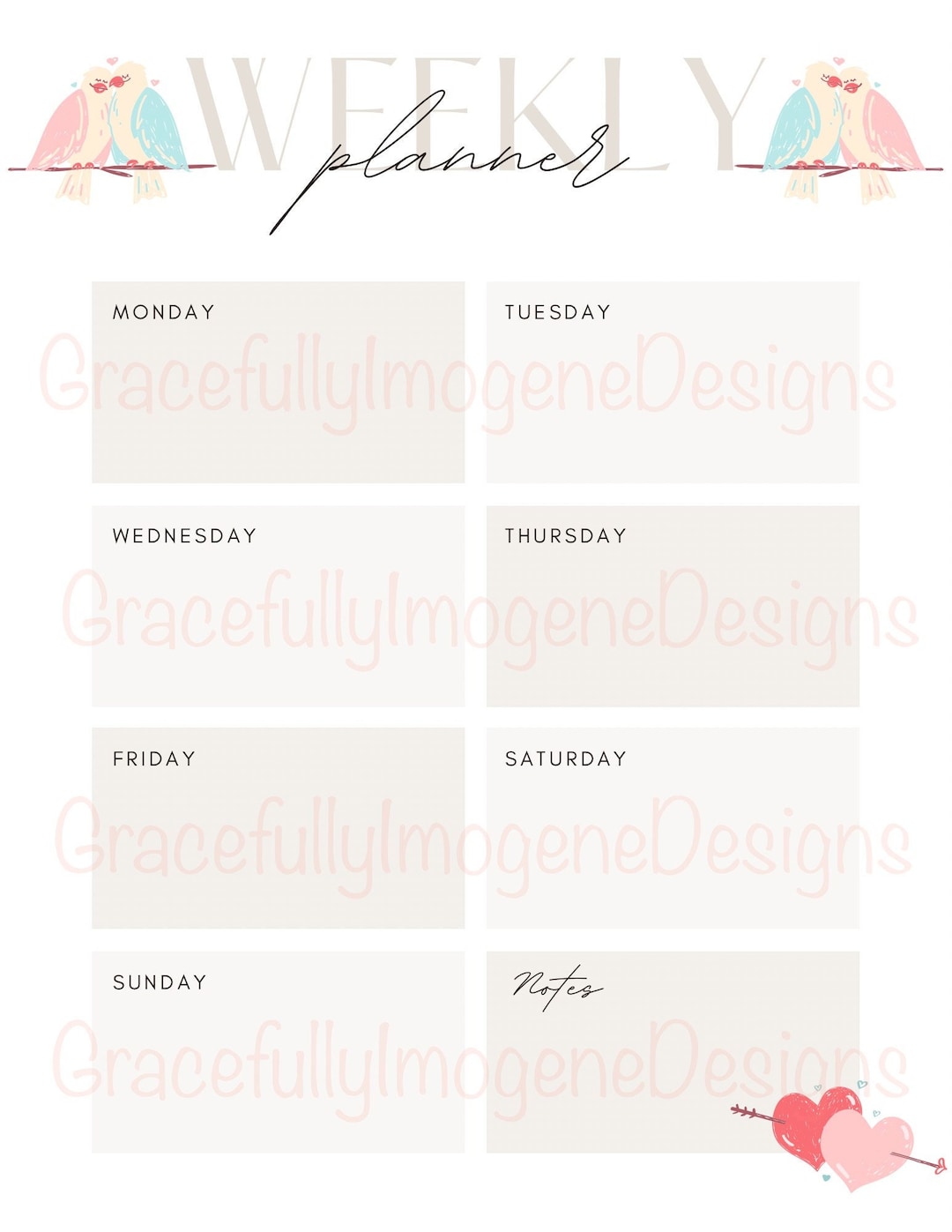 February Weekly Planner, Goodnotes, Digital Planner, Printable Planner ...
