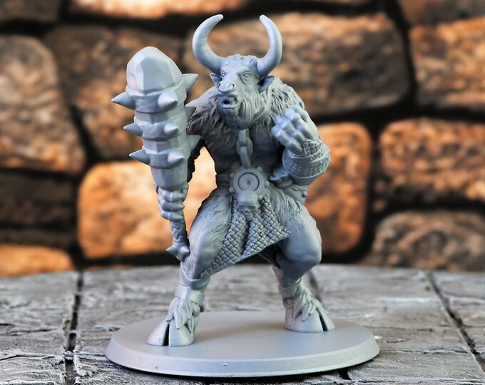 Minotaur Slaver Bull Beast Dungeons and Dragons Monster Minoc 28mm ...