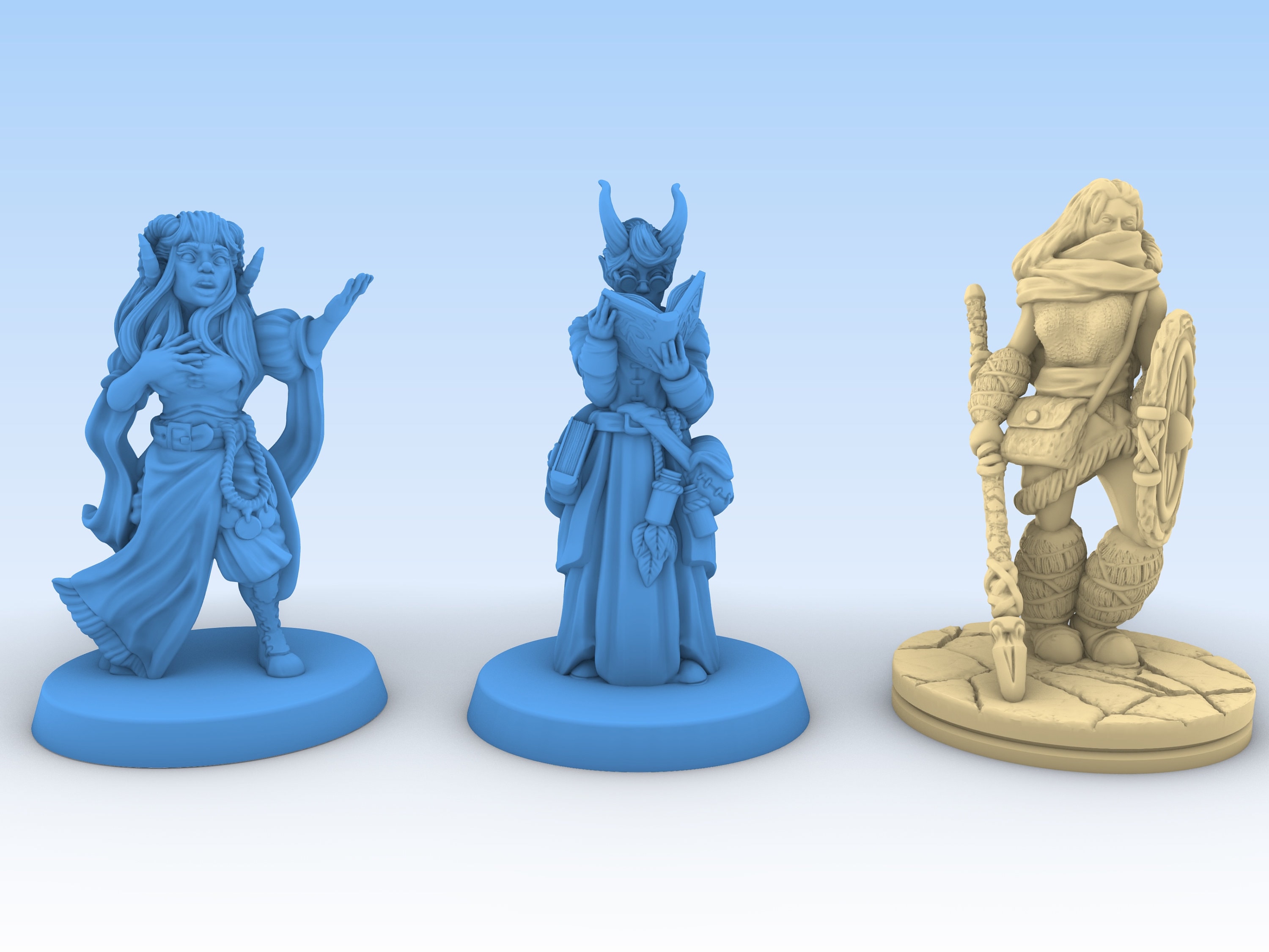Demon Folk / Tiefling 28mm Resin Humanoid NPC Miniatures Minis ...