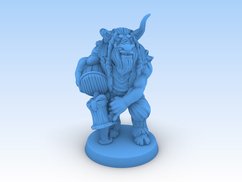Minotaur Bartender 28mm Resin Humanoid NPC Miniatures Minis Pathfinder ...