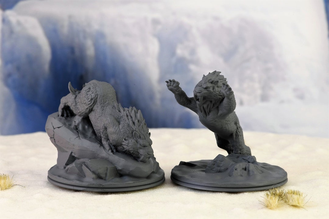 Sabertooth Tiger or Set 28mm Resin Animal Miniatures | Minis ...