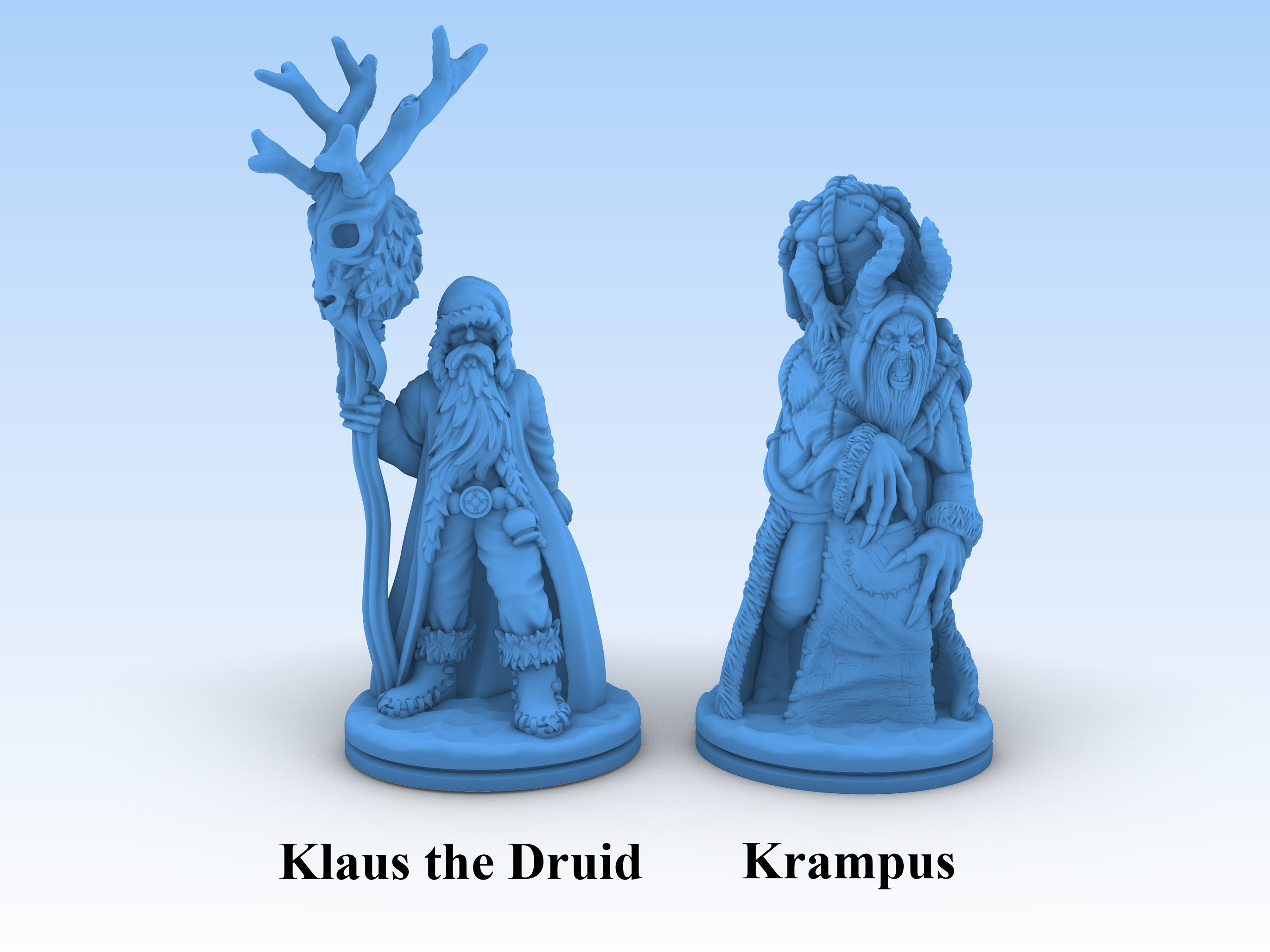 Klaus the Druid / Krampus 28mm Resin NPC Miniatures Minis - Etsy