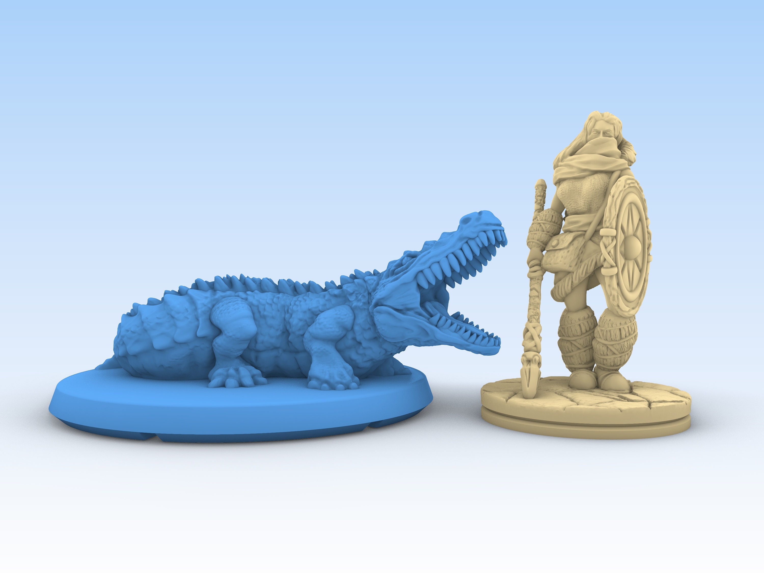 Crocodile / Alligator 28mm Resin Beast Miniatures Minis Pathfinder RPG ...