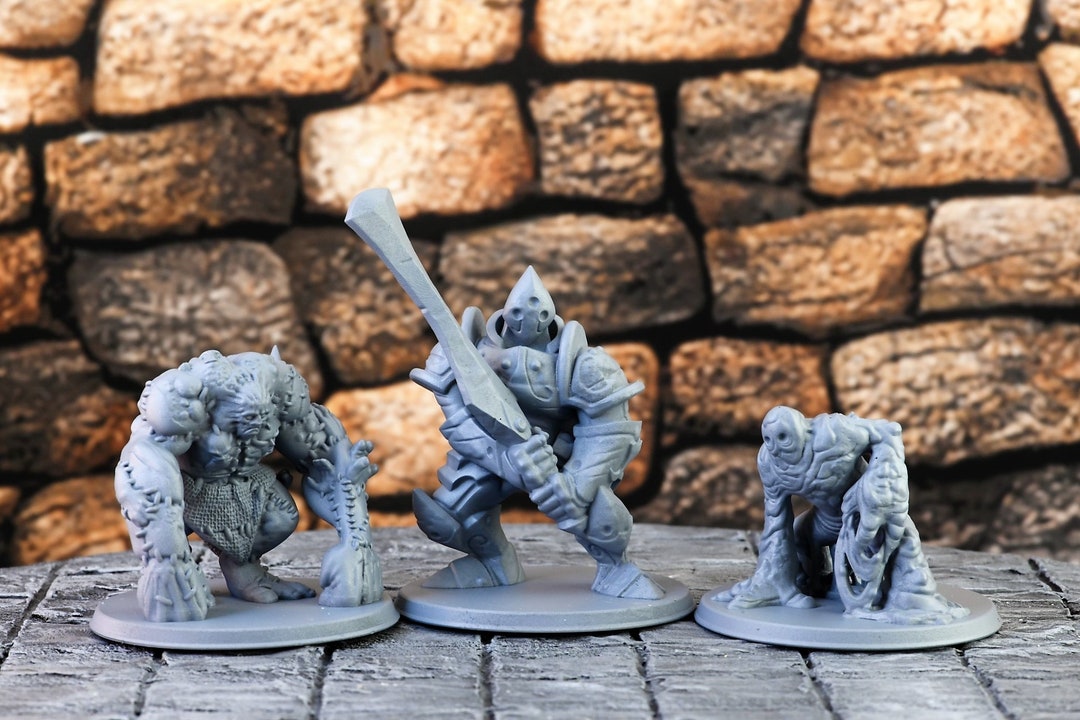 Clay, Flesh, Iron Constructs / Golems 28mm Resin Construct Miniatures ...