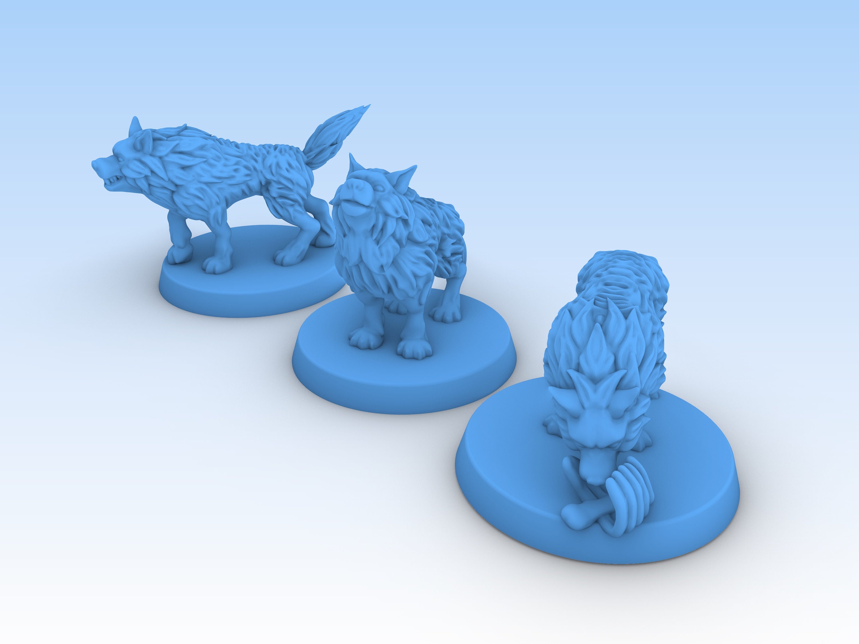Wolf / Wolf Pack 28mm Resin Beast Miniatures Minis Pathfinder RPG ...