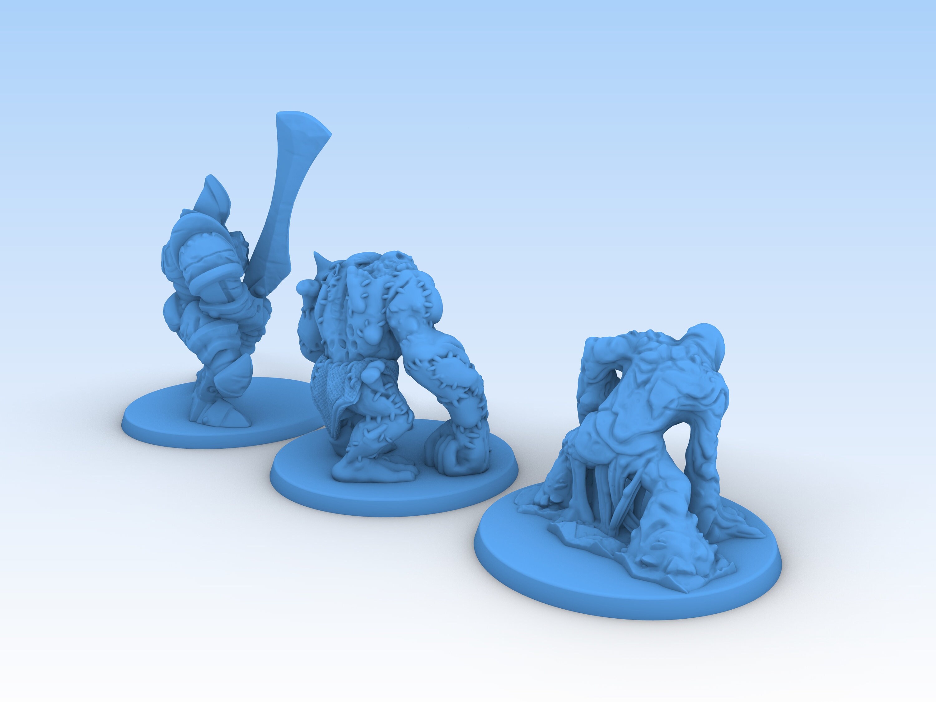 Clay, Flesh, Iron Constructs / Golems 28mm Resin Construct Miniatures ...