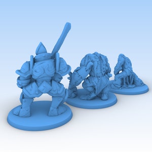 Clay, Flesh, Iron Constructs / Golems 28mm Resin Construct Miniatures ...