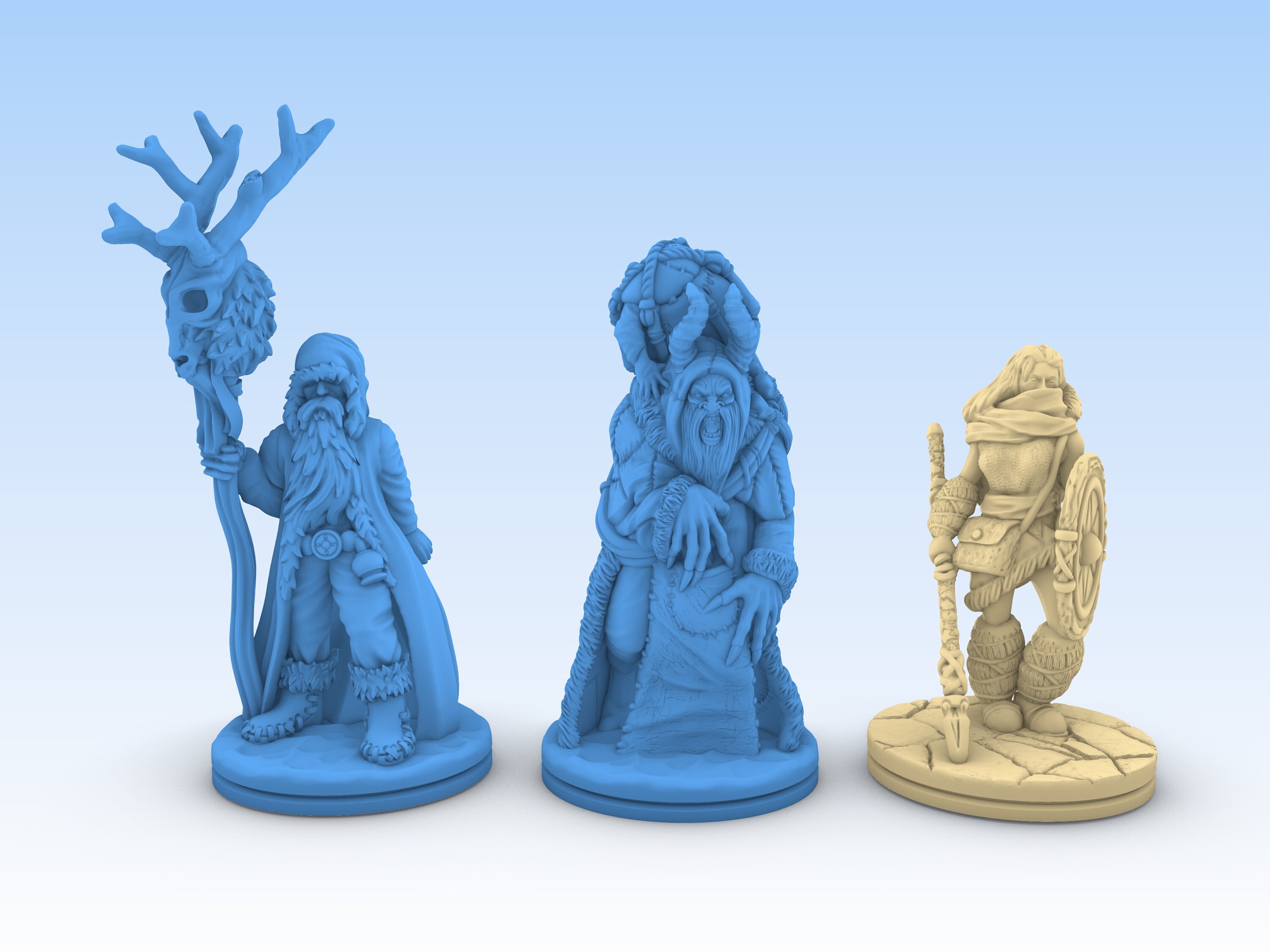 Klaus the Druid / Krampus 28mm Resin NPC Miniatures Minis Pathfinder ...