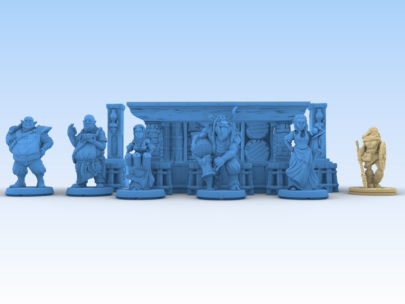 Bar / Tavern Set 28mm Resin Scenery Miniatures Minis Pathfinder RPG ...