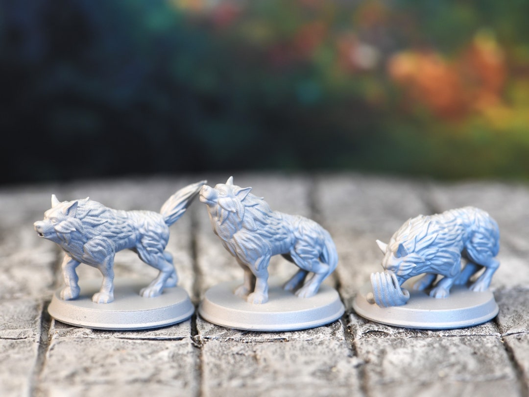 Wolf / Wolf Pack 28mm Resin Beast Miniatures | Minis | Pathfinder | RPG ...
